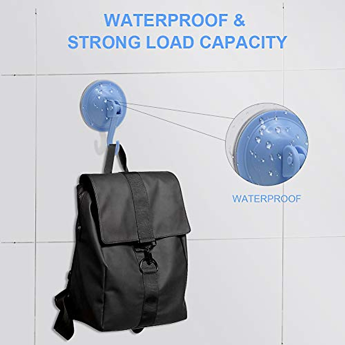 Suction Cup Hooks, Removable Power Lock Vacuum Shower Suction Hooks for Bathroom Towel Kitchen Livingroom Wall Hanger(80 Pack)