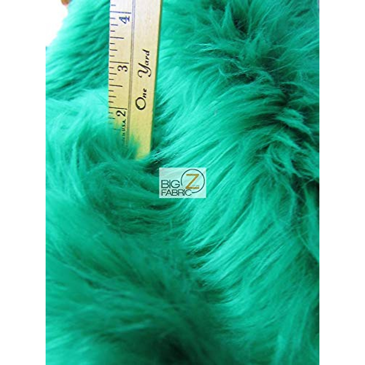 Faux Fake Fur Solid Shaggy Long Pile Fabric Sold by The Yard DIY Coats Costumes Scarfs Rugs Accessories Fashion (Aqua)