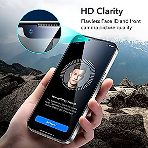 ESR Armorite Screen Protector Compatible with iPhone 14, iPhone 13 and iPhone 13 Pro, Ultra-Tough Tempered-Glass, Easy Installation Frame, 2 Pack