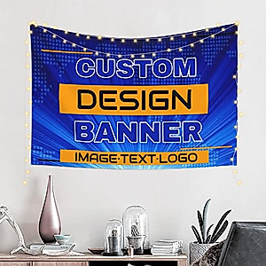 Custom Banner for Birthday Party Backdrop Home Customized Personalized for Tapestry Banners Picture Decoration Customize Backdrop with Image Design Your Own Logo Picture Photo Text