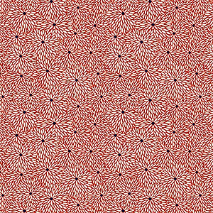 PBS Fabrics Japanese Garden, Quilting Cotton by The Yard, Flower Burst, Red