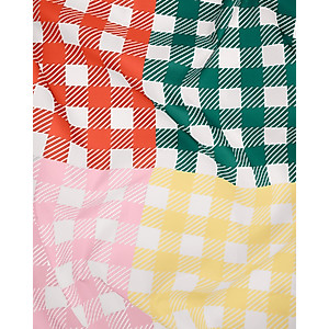 xo, Fetti Gingham Checkered Washable Tablecloth - 9ft. | Camp Bachelorette Party Supplies, Getting Lit + Getting Hitched, Glamping Birthday Party Decorations, Pastel Baby Shower, Cute Tableware