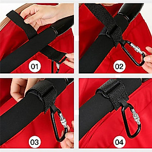 Stroller Hooks Clips for Diaper Bags, 2 Pack of Baby Durable Clips Hooks for Stroller to Hang Bags, Adjustable Multi-Purpose Hooks,Stroller Organizer, Purse