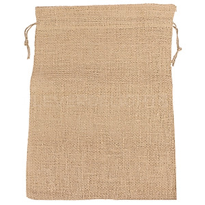 CleverDelights 10" x 14" Burlap Bags - 10 Pack - 10x14 Inch Jute Burlap Drawstring Sacks