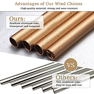 Soopau Wind Chimes for Outside, 30" Wooden Sympathy Wind Chimes Memorial Wind Chime for Loss of Loved One Mother Father, Sympathy Gift Home Decor Outdoor Garden Patio