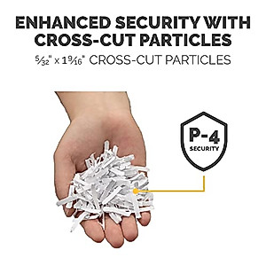 Fellowes LX65 10-Sheet, P4 Cross-Cut Deskside Paper Shredder with SafeSense