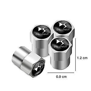 4 PCS Car Tyre Valve Caps for DS DS3 DS4 DS4S DS5 5LS DS6 DS7 DS9 Stem Dust Covers Airtight Seal Tire Valve Stem Caps Tyre Valve Cover Accessories,A