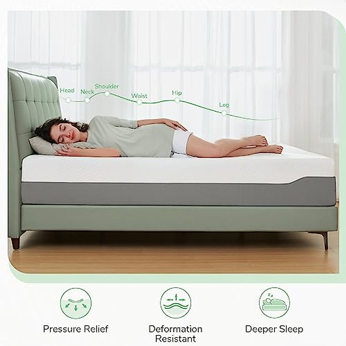 Novilla Full Size Mattress, 12 Inch Foam Mattress in a Box, Gel Memory Foam Mattress for Pressure Relief & Motion Isolation, Bed Mattresses with Medium Soft