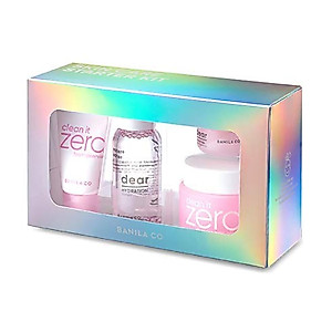 BANILA CO Dear Hydration Skin Starter Set, 4 piece skincare routine, daily face regimen