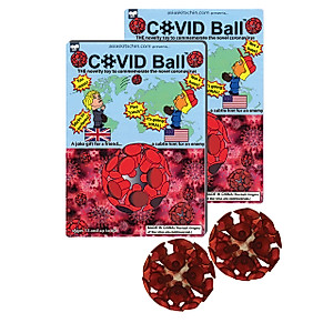 COVID Ball—Novelty Toy Suction Cup Ball and Packaging (2 Pack)