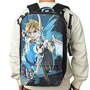 The Legend Of Zelda Breath Of The Wild Champion Link Black Laptop Backpack