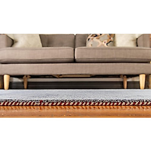 Unique Loom Solid Gava Collection 100% Natural Twisted Wool Modern Terracotta Area Rug (8' x 12')