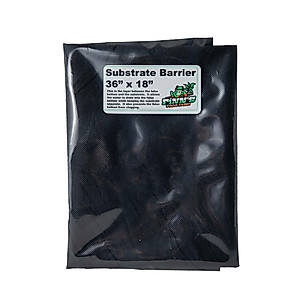 Terrarium Substrate Barrier, Essential Layer in a Bioactive Frog, Snake, or Lizard Habitat (36""x18""), Black