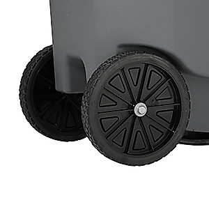 Rubbermaid Commercial Products BRUTE Confidential Document Rollout Waste/Utility Container, 65-gallon, Gray (FG9W1088GRAY)