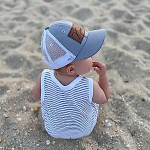 Custom Toddler Cap, Personalized Adjustable Kid Baseball Cap Boy's Toddler Trucker Hat Baby Snapback Hat (Style B)