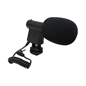 Opteka VM-8 Mini-Shotgun Microphone X-Grip Professional Camera/Camcorder Action Stabilizing Handle with Accessory Shoe for Flash, Mic, or Video Light
