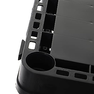 Gracious Living 4 Shelf Fixed Height Solid Light Duty Storage Unit 24 x 12 x 48" Organizer System for Home, Garage, Basement, and Laundry, Black