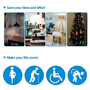 DEWENWILS Indoor Remote Control Outlet, Wireless Remote Light Switch, No Interference Remote Outlet Switch, No Wiring, 15A/1875W, 100ft RF Range, Compact Design, Programmable