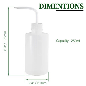 Piutouyar 2Pcs Plastic Wash Bottle 250ml Plant Squeeze Bottle, Wash Squirt Bottle, Succulent Watering Can for Indoor Plants Flower (8oz)