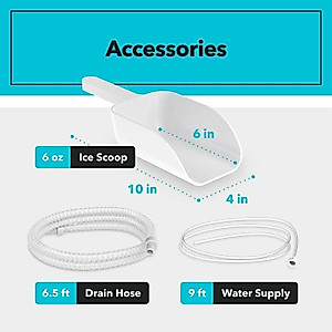 Vremi Commercial Grade Ice Maker - Produces 100 Pounds of Ice in 24 Hrs with 29 Pounds Storage Bin - Stainless Steel, Freestanding Automatic Clear Cube Ice Making Machine Perfect for Home or Business