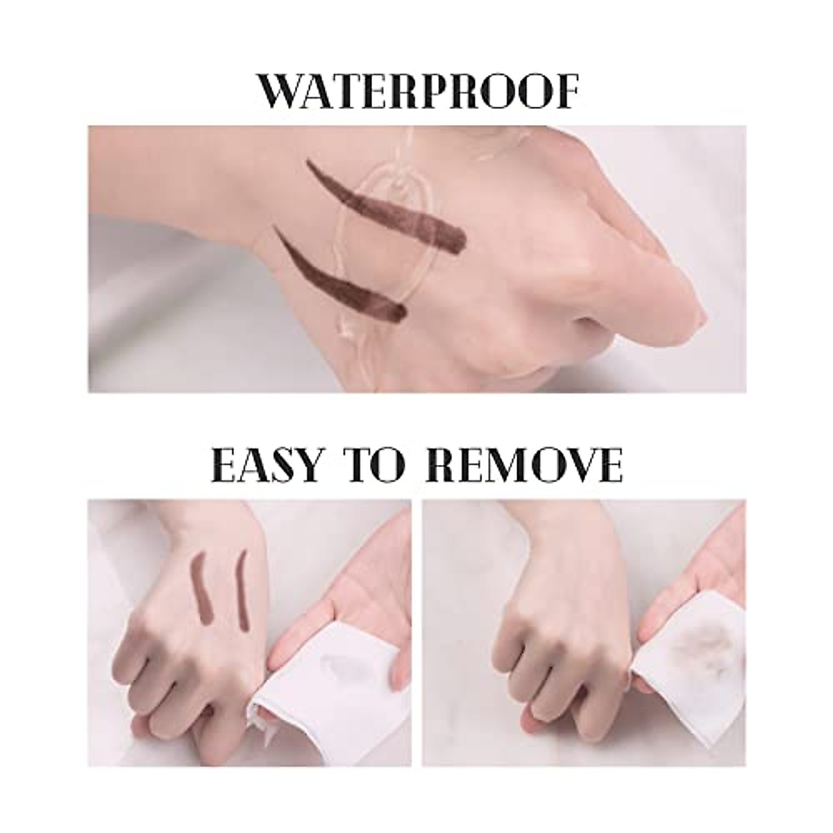 Music Flower Eyebrow Pencil Double Ended, Waterproof Natural Brow Enhancing Pen, Long lasting Eye Makeup, Pack of 1, Light Brown