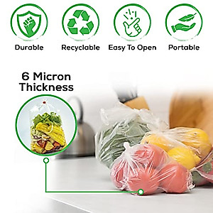 C&S Event Supply Co. Clear 7-10 Gallon Trash Bags - Un-Scented & Disposable Garbage Bags - Leak Proof & 6 Micron Thickness Plastic Bags - Trash Cans Liner for Kitchen, Bathroom & Office (200 Count)