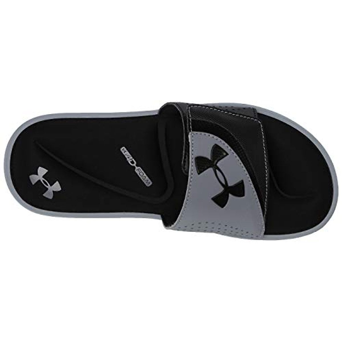 Under Armour Men's Ignite VI Slide Sandal, Black (002)/Steel, 10