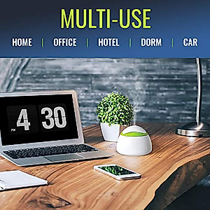 HealthSmart Travel Mate Personal Ultrasonic Small Personal Cool Air Mist USB Compact Travel Humidifier, Relief for Dry Skin, Compact and Personal, Quiet, Filter Free, FSA Eligible Humidifier, White