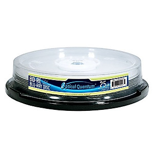 10 Pack 2X 25GB BD-RE Blu-ray Blank Disc Logo Top