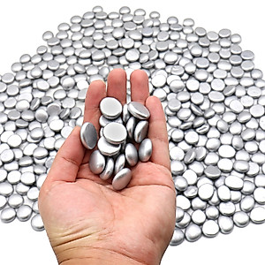 Koltose by Mash Silver Flat Marbles for Vases, 5 LB Decorative Beads Vase Fillers, Crafts, Table Scatter, Wedding and Party Centerpieces, Home Décor, Gemstones, Mosaics, Floral Displays Arrangements