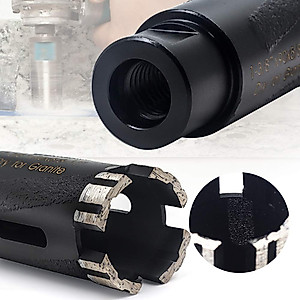 Diapro 2Pcs/ Box 1-3/8'' Dry Diamond Core Drill Bit 5/8'-11 Thread for Granite 35mm Masonry Coring