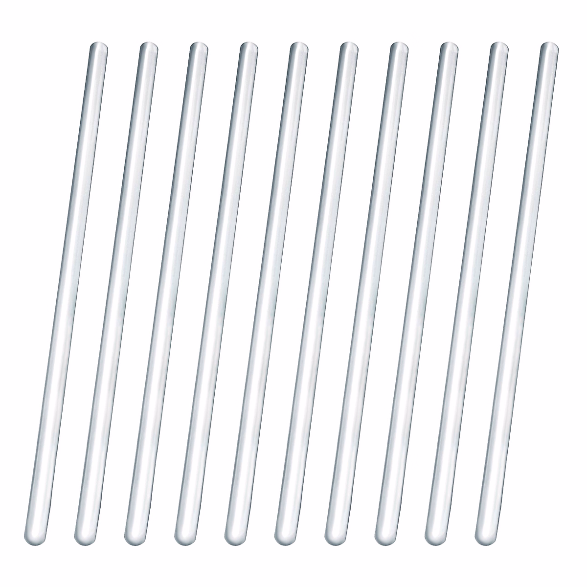 EISCO 10PK Glass Stirring Rods, 7.9" - Rounded Ends, 6mm Diameter - Excellent for Laboratory or Home Use - Borosilicate 3.3 Glass