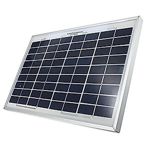 NUZAMAS 10W 12V Solar Panel Aluminium Frame Battery Charger Home Off Grid Caravan Boat Shed Car Motorhome Camping Fishing Hunting Portable Power