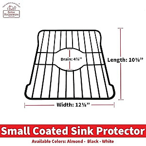 Better Houseware Sink Protector Prevents Scratches, Sink Rack for Bottom of Sink Black Sink Mat Sink Protectors for Kitchen Sink Metal 12 x 10.25 x 1