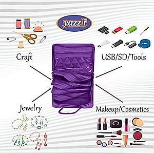 Yazzii Crafters Mini Organizer Tote Bag - Multipurpose Storage Organizer for Crafts, Cosmetics, & Jewelry