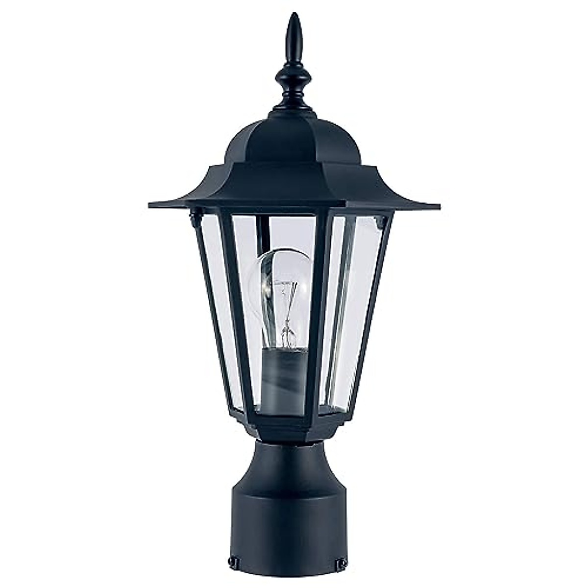 VOLBOZ Outdoor Post Light, Pole Lantern, E26 Base 60W Max, Metal Housing Plus Glass, Wet Location Rated, Bulbs not Included,IP65