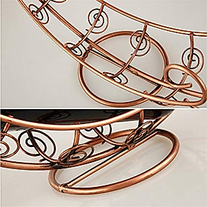 WIONC Retro Wine Bottle Holder Wine Rack Champagne Bottles Stand Glass Cup Holder Display Hanging Drinking Glasses Stemware Rack Shelf