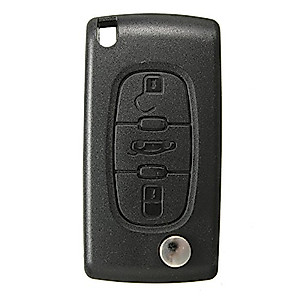 KATUR 433MHz 3 Buttons Auto Car Remote Key Shell Case Cover Replacement with Battery ID46 Chip for Peugeot Citroen Berlingo