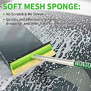 Wontolf 62'' Car Wash Brush with Long Handle Chenille Microfiber Car Wash Mop Car Washing Brush Cleaning Kit Car Wheel Tire Brush Microfiber Towels Cleaning Cloth for Cars RV Truck Boat 9PCS