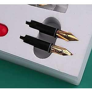 MAJOHN S5 Acrylic Eyedropper Fountain Pen Fine Nib, Transparent Large-Capacity Writing Pen with Metal Box