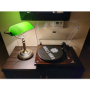 Newrays Green Glass Bankers Desk Lamp with Pull Chain Switch Plug in Fixture