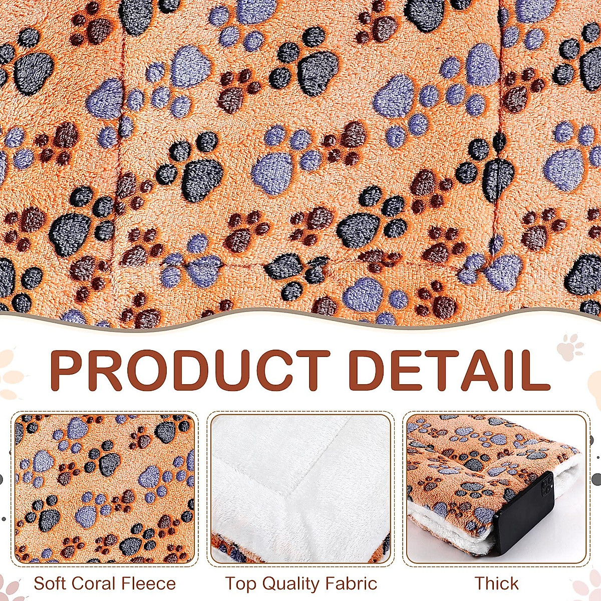 4 Pack Ultra Soft Dog Cat Bed Mat with Cute Prints Reversible Fleece Dog Crate Kennel Pad Cozy Washable Thickened Hamster Guinea Pig Pet Bed Mat for Small Animals(21 x 14 Inches,Vivid Color)