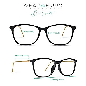 WearMe Pro - Rectangular Blue Light Elegant Metal Frame Modern Glasses (Beige)