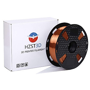 Silk Copper PLA Filament 1.75 mm 1KG 3D Printing Filament 2.2LBS Shine Silky Metallic Metal Copper Gold Silver Bronze PLA 3D Printer Material HZST3D