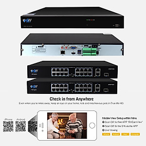 GW Security 32 Channel 12MP NVR 4K Smart AI Security Camera System with 32 x 4K (8MP) IP PoE Microphone Dome Camera, 100ft Night Vision, Face/Human/Vehicle Detection Waterproof Surveillance Camera