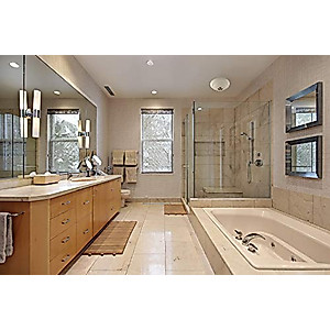 Lift Bridge Kitchen & Bath Decorative Round 70 CFM Bathroom Ceiling Ventilation & Exhaust Fan with Light and Glass Globe, Quiet 2.0 Sones Bath Fan