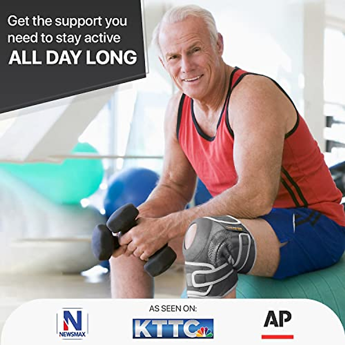 DR. BRACE ELITE Knee Brace with Side Stabilizers & Patella Gel Pads for Maximum Knee Pain Support and fast recovery for men and women-Please Check How To Size Video (Moon, Medium)