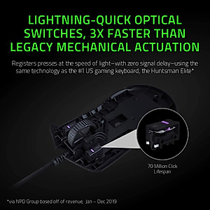 Razer Viper Ultralight Ambidextrous Wired Gaming Mouse: Fastest Mouse Switch in Gaming - 16,000 DPI Optical Sensor - Chroma RGB Lighting - 8 Programmable Buttons - Drag-Free Cord
