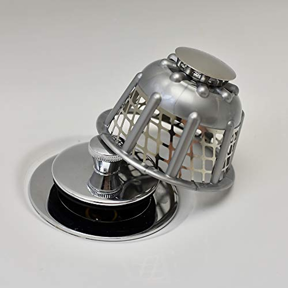 Tubbrella the Most Innovative Bathtub Drain Strainer/Hair Catcher (silver)