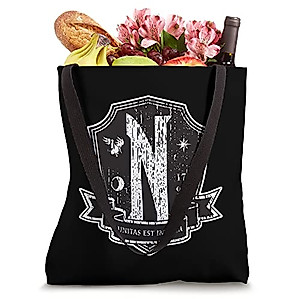 Wednesday Nevermore Logo Distressed Tote Bag